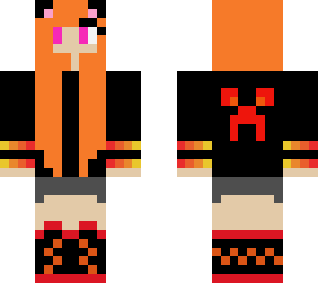 Fire Girl Gamer | Minecraft Skin