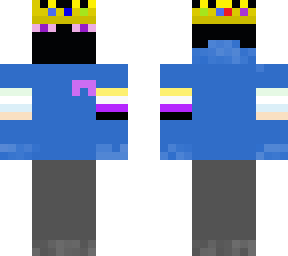My skin with techno blade crown and cancer ribbon | Minecraft Skin