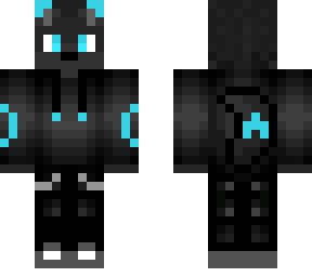 cyan colored neon wolf | Minecraft Skin