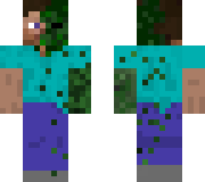 Half Steve Half Zombie | Minecraft Skin
