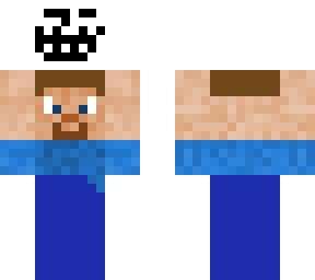 Angry Steve holding Troll face | Minecraft Skin