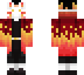 Scorching Fiery Kitsune | Minecraft Skin