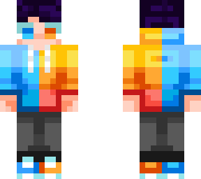 hive style - ice and fire | Minecraft Skin