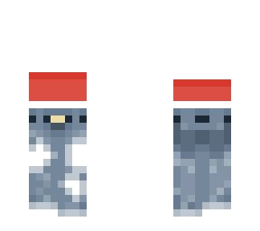 Ripped Jeans with Red tube top | Minecraft Skin