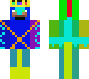 King Rainbow Steve | Minecraft Skin