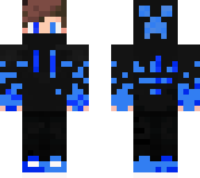 blue creeper hood | Minecraft Skin