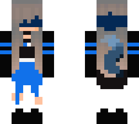 wolf girl in blue | Minecraft Skins