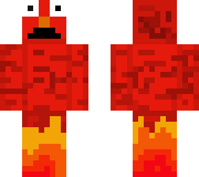 Elmo on fire (fixed eyes) | Minecraft Skin