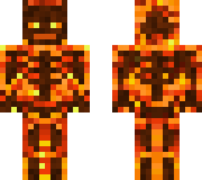 Flame Skeleton | Minecraft Skin