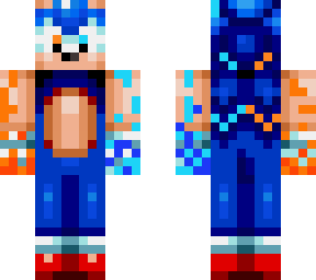 Ice and Fire Sonic | Minecraft Skin