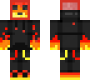 Fire slime with jacket | Minecraft Skin