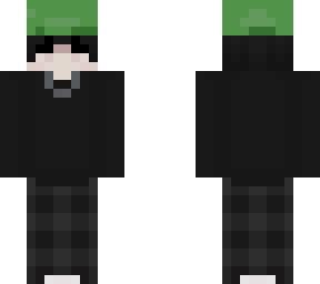 haha emo boy with green bucket hat 3 | Minecraft Skin