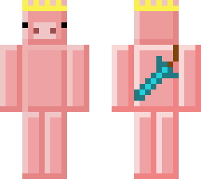pig with crown | Minecraft Skins