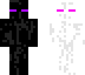 White and Black Enderman | Minecraft Skin