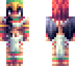 Xochiquetzal - Aztec goddess of beauty - Long Hair | Minecraft Skin