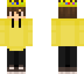 yellow with techno crown | Minecraft Skin