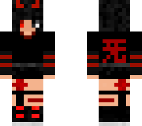 red and black demon girl | Minecraft Skins