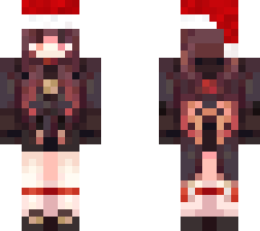 Christmas Hu Tao | Minecraft Skin