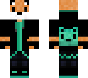 cyan fox gamer | Minecraft Skins