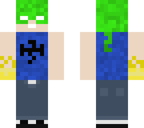Green-Blue Iron Fist | Minecraft Skin