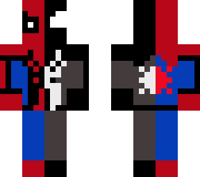 half corrupt spiderman | Minecraft Skin