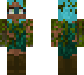 girl swamp blue mud aesthetic cute girls tree moss | Minecraft Skins