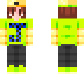 Neon Green Cute Boy | Minecraft Skin