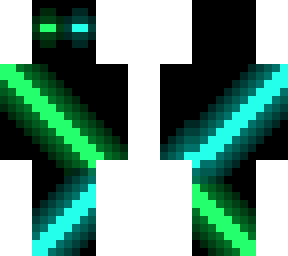 2 glowing line zig zag | Minecraft Skin