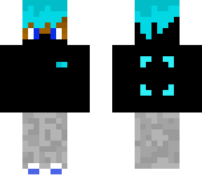 balaclava turqoise dreadlocks | Minecraft Skin