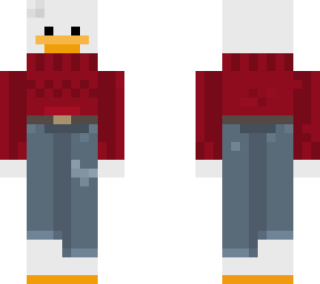duck skin with red sweater | Minecraft Skin