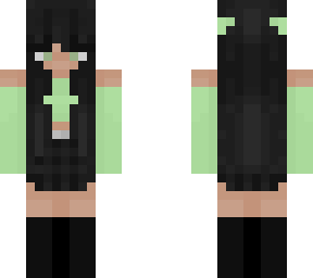 Neon Light Green Girl Skin | Minecraft Skin