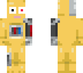 Cyborg Yellow Creature | Minecraft Skin