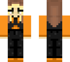 Frizzie Black and Orange Hoodie | Minecraft Skin