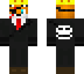King Fox with Eye Patch and Heist mask | Minecraft Skin