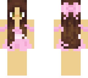 Pink Dress w/ white belt | Minecraft Skin
