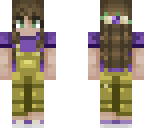 Purple flower crown.2 | Minecraft Skin