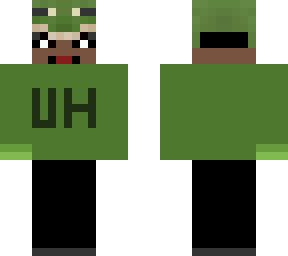 Realistic frog hat boy | Minecraft Skin