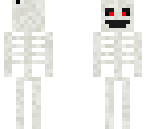 Skeleton with cracked Skull | Minecraft Skin
