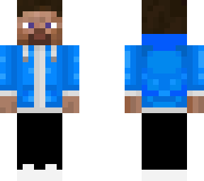 Steve with a blue jacket | Minecraft Skin