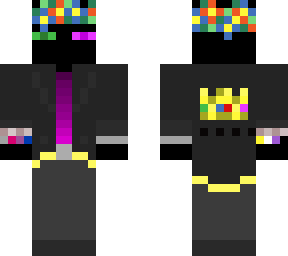 Ender flower crown with bracelet and flags | Minecraft Skin