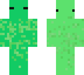 double sided green bedrock face | Minecraft Skin