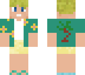 Hawaii Blonde hair | Minecraft Skin