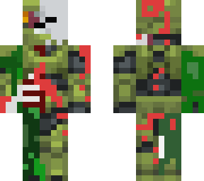 Master Cheif Half skull shown + Zombiefied (Halo Infinite) | Minecraft Skin