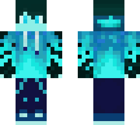 Light Blue fire Skin | Minecraft Skin