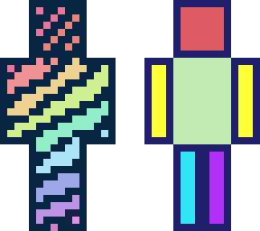 rainbow outlined | Minecraft Skins
