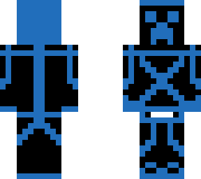 blue creeper (black) | Minecraft Skin