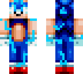 Sonic The Hedgehog | with lightning | Minecraft Skin