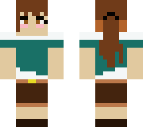 Brown undercut girl | Minecraft Skin