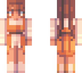 orange girl dress | Minecraft Skins
