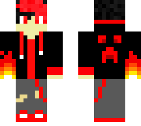 red fire creeper boy | Minecraft Skin